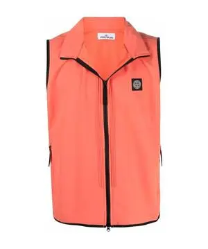 Stone Island Logo Patch Zipped Waistcoat
