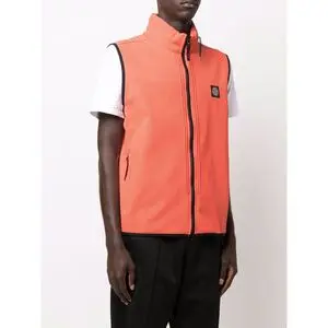 Stone Island Logo Patch Zipped Waistcoat