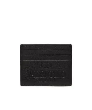 Valentino Garavani Logo Debossed Card Holder - Black