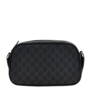 Gucci Gg Supreme Zipped Messenger Bag - Black