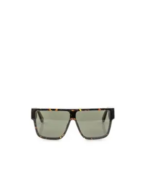 Off-White Square Frame Sunglasses With Temple Detail - Gray