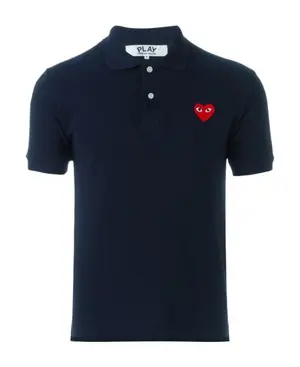 Play Comme Des Garcon Comme Des Garçons Play Short-sleeved Logo Embroidered Polo Shirt