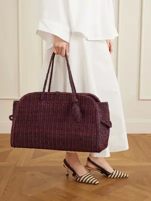 Jacquemus Woven Top Handle Shoulder Bag - Red