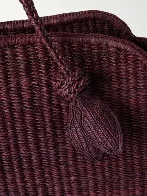 Jacquemus Woven Top Handle Shoulder Bag - Red
