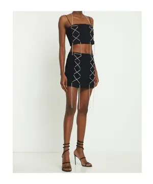 Giuseppe Di Morabito Lace-up Detail Mini Skirt