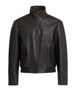 THE ROW Akia Leather Bomber Jacket