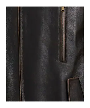 THE ROW Akia Leather Bomber Jacket
