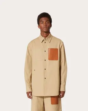 Valentino Garavani Logo Patch Collared Button-up Shirt