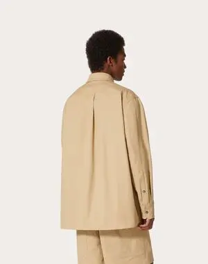 Valentino Garavani Logo Patch Collared Button-up Shirt