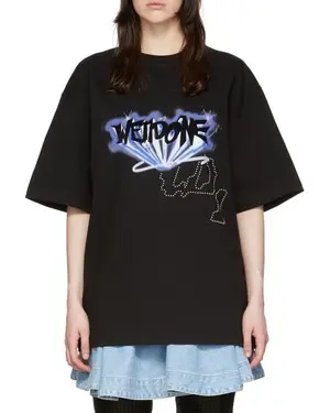 We11Done Graffiti Logo-print T-shirt