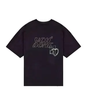 We11Done Stud-logo Short-sleeved T-shirt - Black