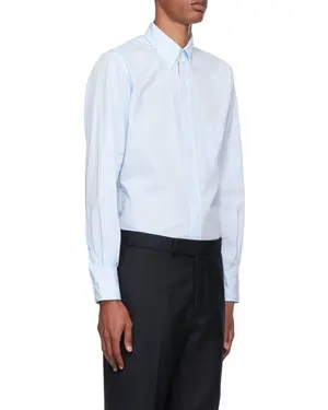 Thom Browne Rwb Detailed Long-sleeved Shirt