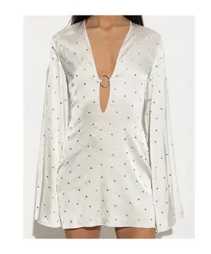 Oseree Crystal-embellished Mini Dress