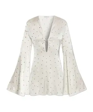 Oseree Crystal-embellished Mini Dress