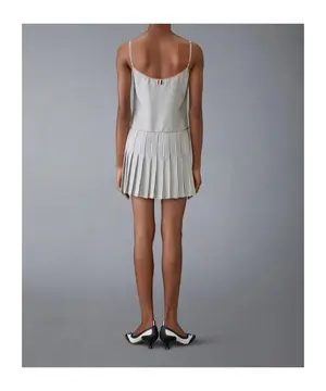 Thom Browne Striped Pleated Mini Dress