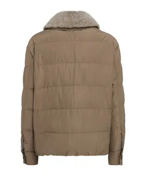 Brunello Cucinelli Padded Jacket With Fur Collar