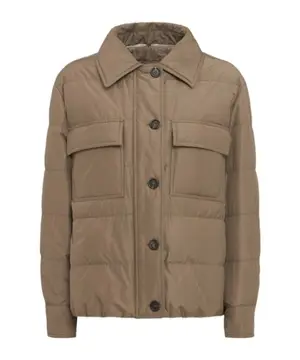Brunello Cucinelli Padded Jacket With Fur Collar