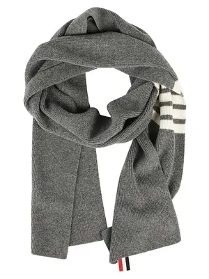 Thom Browne 4-bar Knitted Scarf