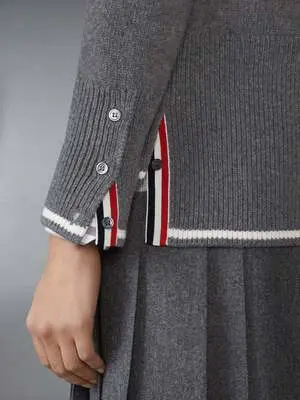 Thom Browne Long-sleeved Crewneck Jumper With Signature Striping