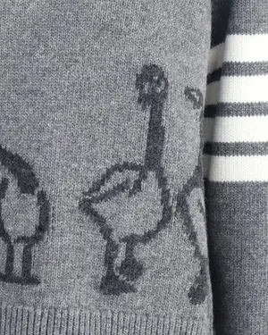 Thom Browne Long-sleeved Crewneck Jumper With Signature Striping
