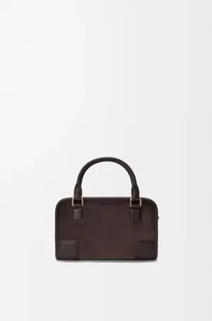 Loewe Amazona 180 Suede Top Handle Bag - Deep Chestnut