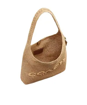 COACH Brooklyn 28 Logo Shoulder Bag - Beige
