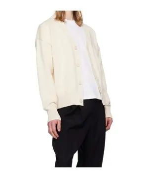 Ami Logo Embroidered V-neck Cardigan