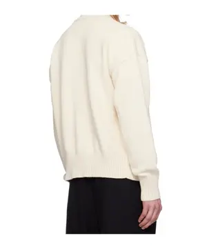 Ami Logo Embroidered V-neck Cardigan