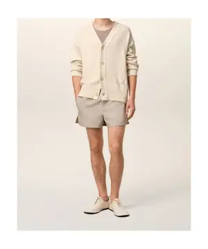 Ami Logo Embroidered V-neck Cardigan