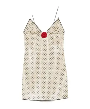 Oseree Lumire Rose Pois Mini Dress