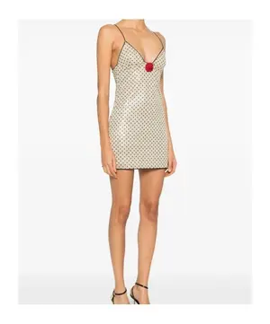 Oseree Lumire Rose Pois Mini Dress