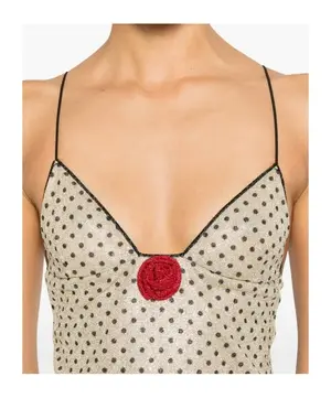 Oseree Lumire Rose Pois Mini Dress