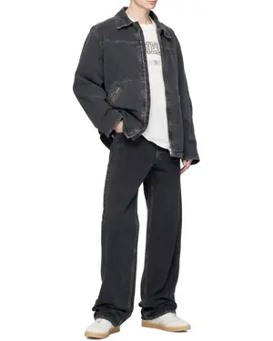 MAISON MARGIELA Numbers Motif Zip Up Jacket - Black