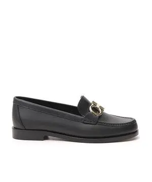 FERRAGAMO Gancini Buckle Loafers - Black