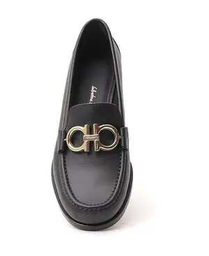 FERRAGAMO Gancini Buckle Loafers - Black
