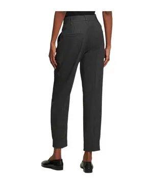 Brunello Cucinelli High Rise Flannel Straight Leg Trousers