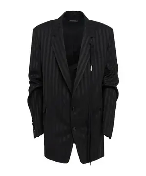 ANN DEMEULEMEESTER Tailored Jacket With Vertical Stripes