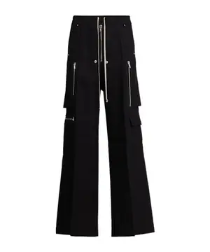 Rick Owens Cargobelas Wool Zipped Pants - Black