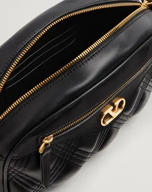 Valentino Garavani Quilted Vlogo Shoulder Bag - Black