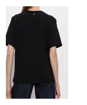 Victoria Beckham Slogan Print T-shirt - Black