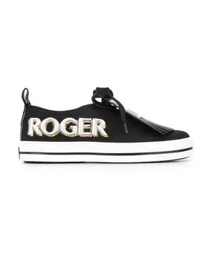 ROGER VIVIER Leather Embellished Sneakers