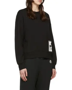 Moncler Cotton Sweatshirt With Palm Patch