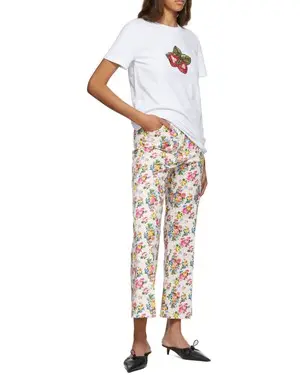 Sportmax Floral Printed Flared Trousers