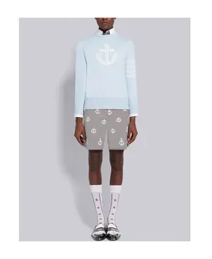 Thom Browne Anchor Jacquard Crew-neck Jumper