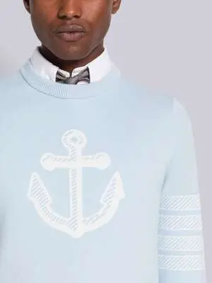 Thom Browne Anchor Jacquard Crew-neck Jumper