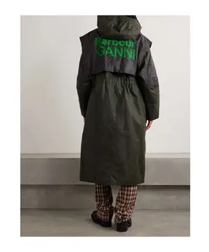 Barbour X Ganni Waxed Parka Coat