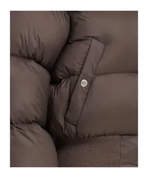 Rick Owens Hooded Light Nylon Down Bomber Jacket - Brown