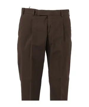 PT TORINO Pleated Trousers With Flap Back Pockets - Black