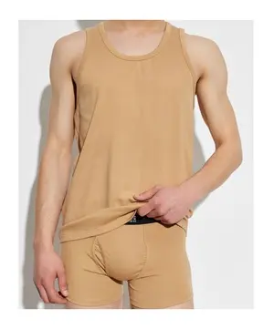 MAISON MARGIELA Crew Neck Tank Top - Beige