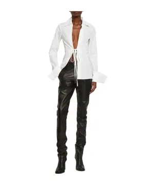 ANN DEMEULEMEESTER Mid-rise Skinny Leather Pants